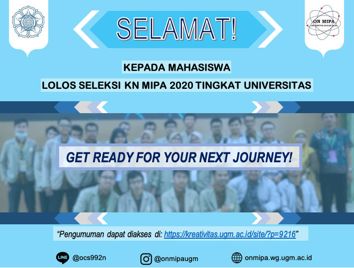 Penetapan Kontingen KN MIPA UGM 2020 – Komunitas ONMIPA UGM